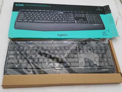 Logitech K345 Wireless Keyboard-Full-Sized Keyboard w/Palm Rest ...