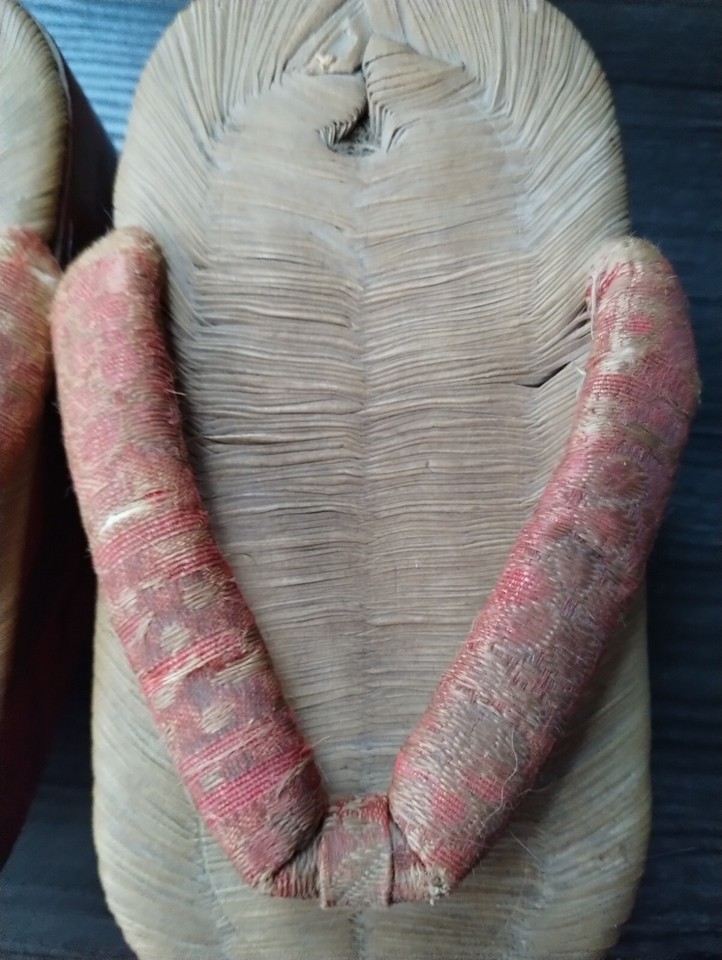 Vtg Japanese Pokkuri Wood Lacquer Geta Maiko Geisha Sandals Kimono ...