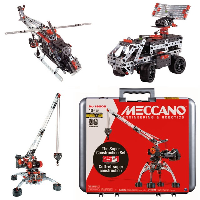 Meccano Super Construction Set 25 in 1 Model Motorized Building Kit ...
