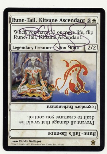 MTG Artist Proof Magic Rune-Tail, Kitsune Ascendant AP Signed | eBay