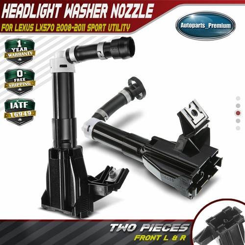 2PCS Headlight Washer Nozzles for Lexus LX570 2008-2011 Front Driver ...
