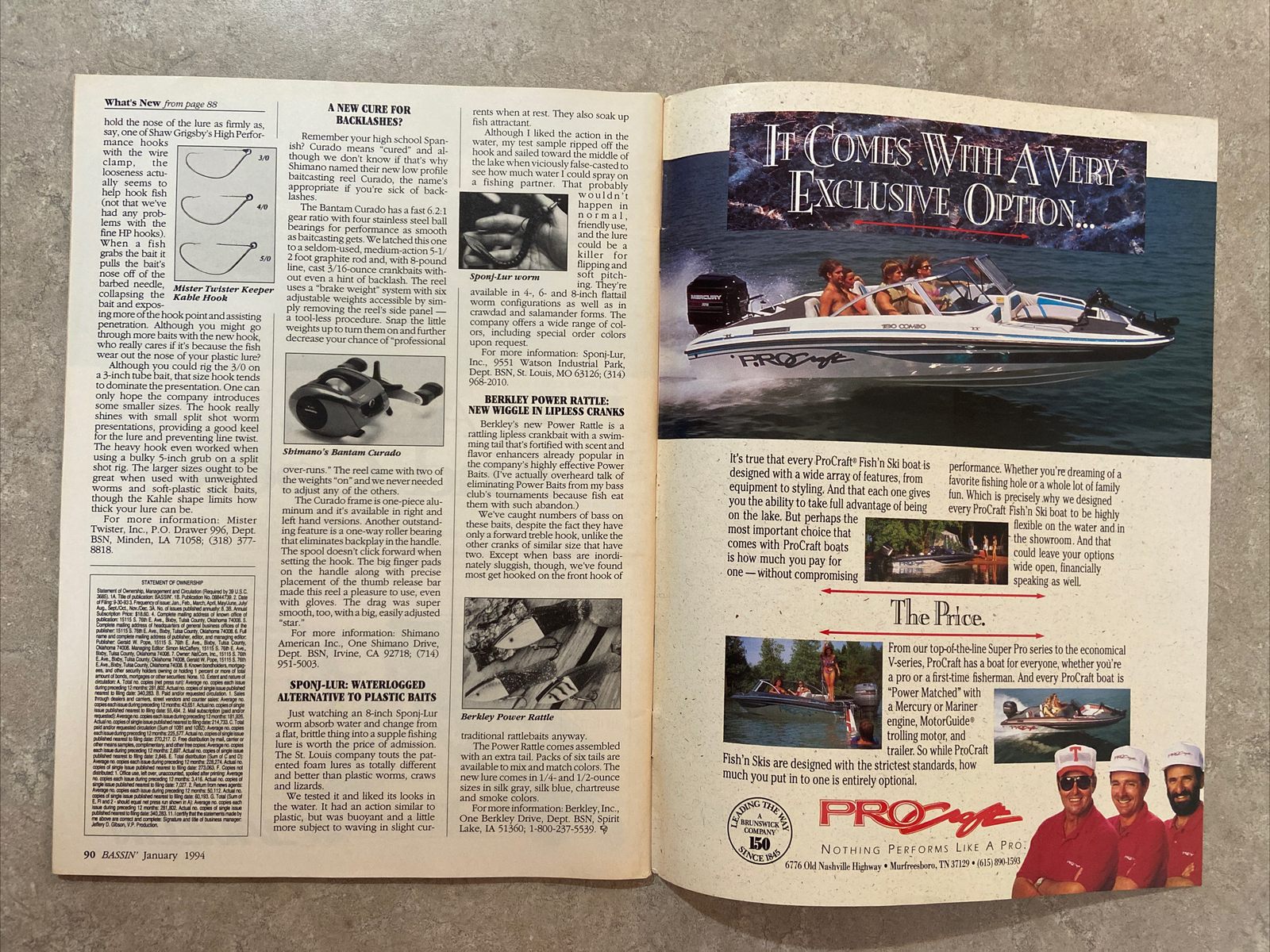 Bassin Magazine January 1994 | eBay