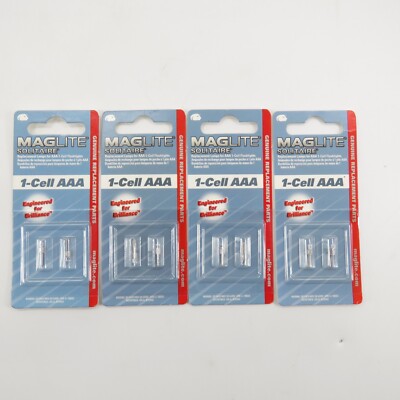 x3 Maglite Solitaire Flashlight Replacement Parts Bulbs 1-Cell AAA 2 PK ...