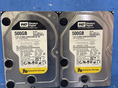 "LOT OF 2" WD WESTERN DIGITAL WD5002ABYS WD 3.5" 500GB SATA | eBay