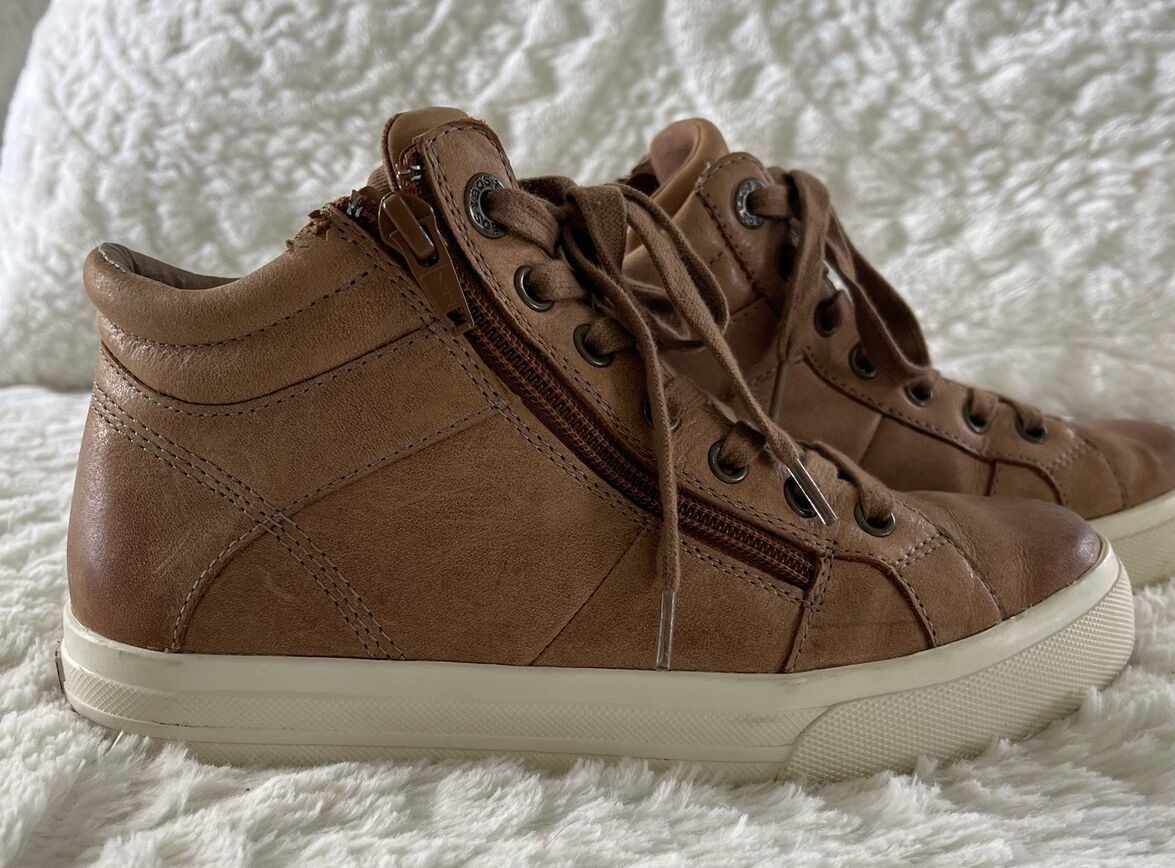 Taos Winner Leather Women's High Top Sneaker Lace Up … - Gem