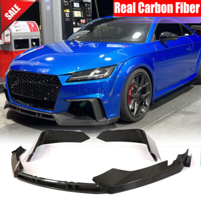 For Audi TT RS TTRS 2016UP Carbon Fiber Front Bumper Lip Spoiler & Fog ...
