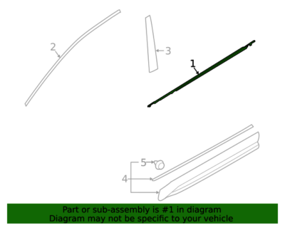 OEM NEW 2019-2021 Subaru Forester Door Belt Molding Driver Side ...