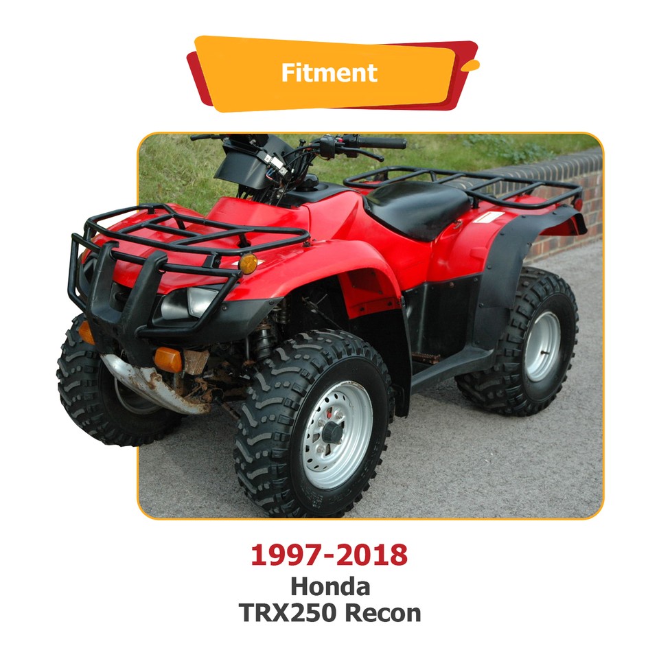 1997-2018 Honda 250 Recon TRX ATV Ball Hitch | Black | Stainless Steel ...
