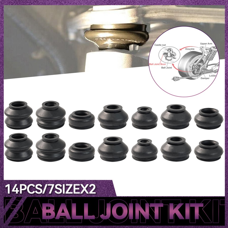 Ball Joint Boot Dust Cover Tie Rod Linkages End Set Kit 7SizeX2 ...