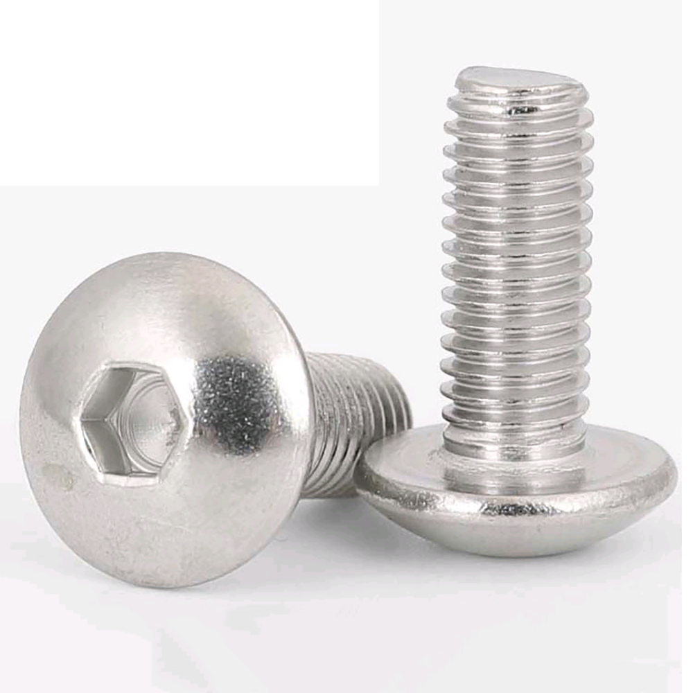Large Button Head Screws Hexagon Allen Socket Bolts A2 Stainless Steel ...