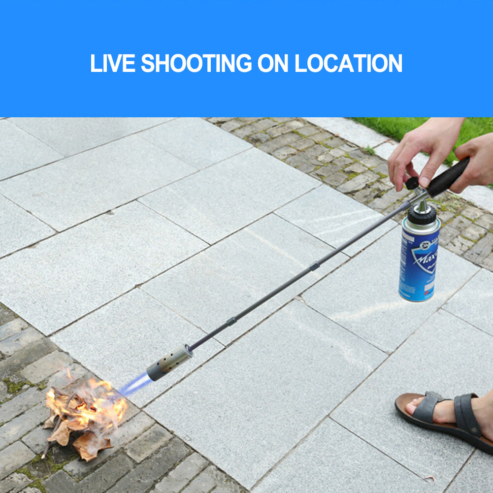 Flamethrower Propane Torch Burner Adjustable Flame for Camping (Black ...