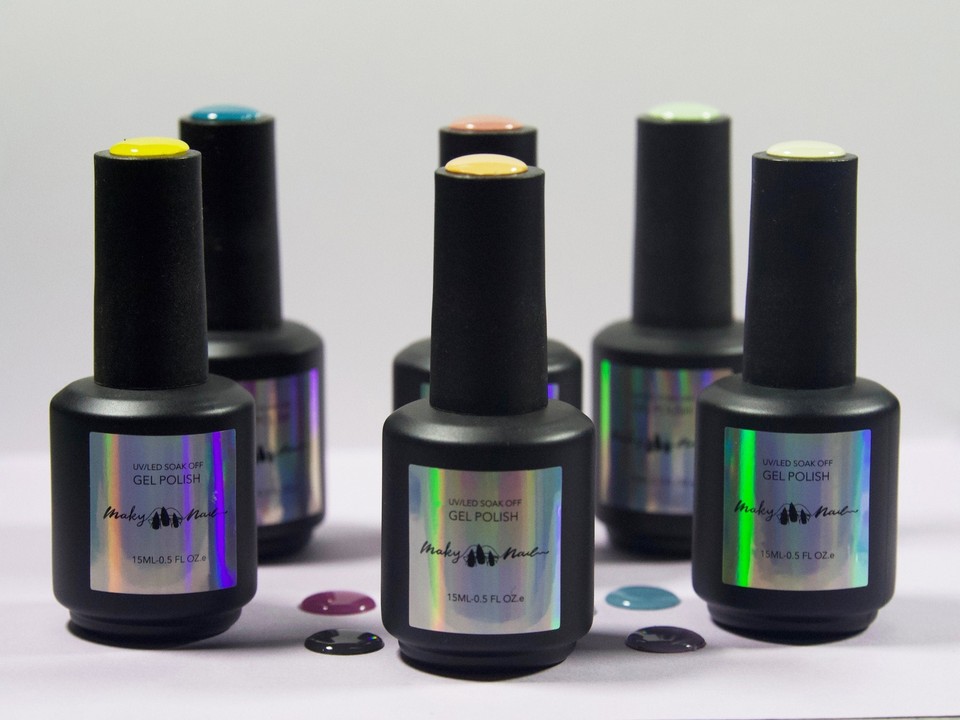 120pcs Nail Color Display Card/ Round Circle Acrylic Nail Art Display ...