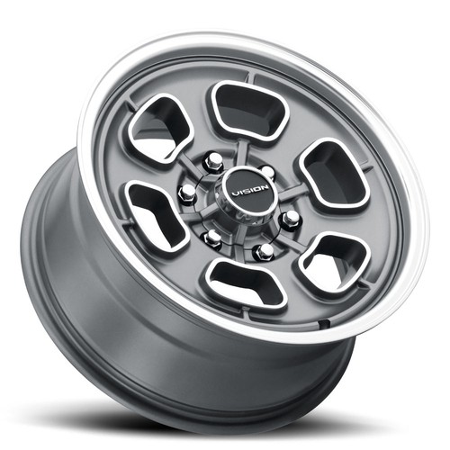 4-New 17" Vision 148 Shift Wheels 17x8 6x5.5/6x139.7 0 Grey Rims 78.1 ...