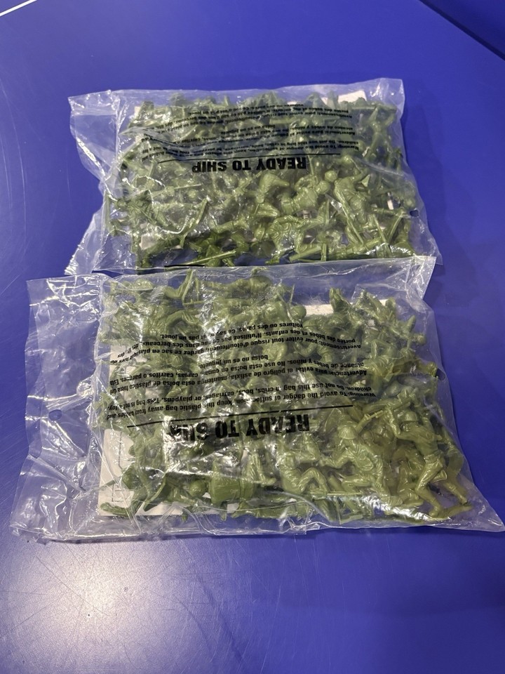 Tim Mee Classic Plastic Army Men (OD Green)~U.S. Soldiers. Two 48 Pc ...