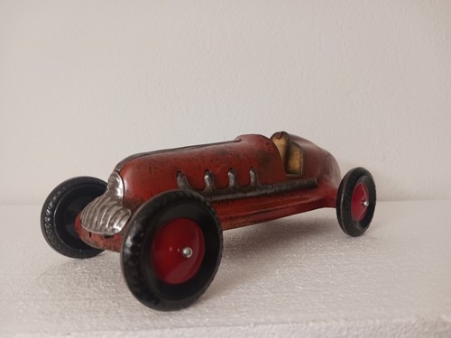 Vintage Marx Pressed Steel Race Car 1940s Push Model Red #3 | eBay
