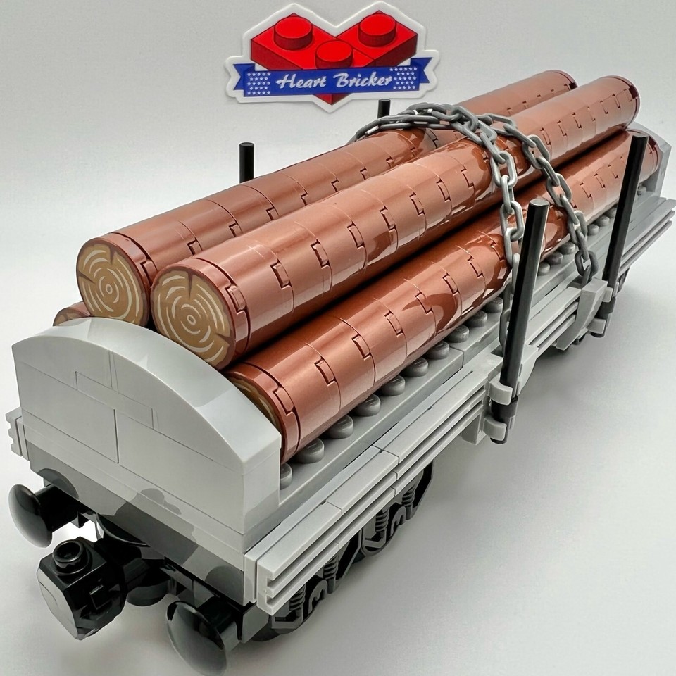 LEGO Train - Custom Log Carrying Wagon Kit, MOC, 100% Brand NEW LEGO ...
