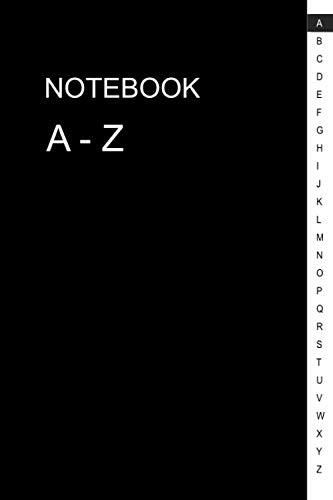 A-Z Notebook Lined Notebook with A-Z Tabs size 6x9" 210 pages simple ...