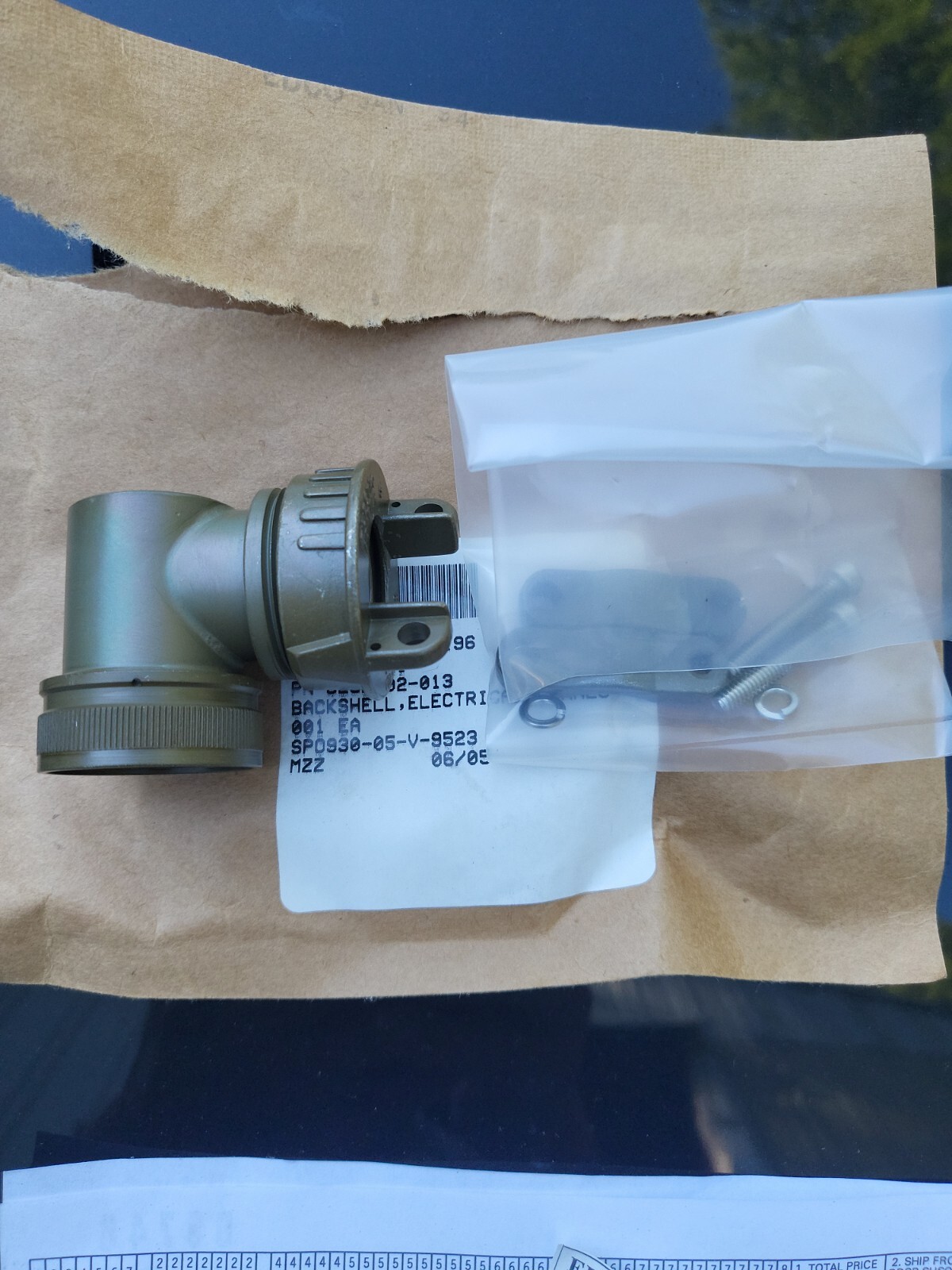 ELECTRO ADAPTER INC BACKSHELL W/CC # NSN: 5935-01-159-4196, PN 5262702 ...