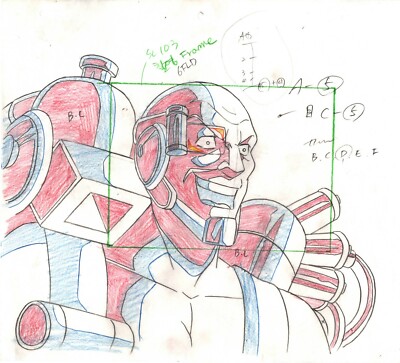 Unknown Animation Art cel drawing of a Robo man a5d | eBay