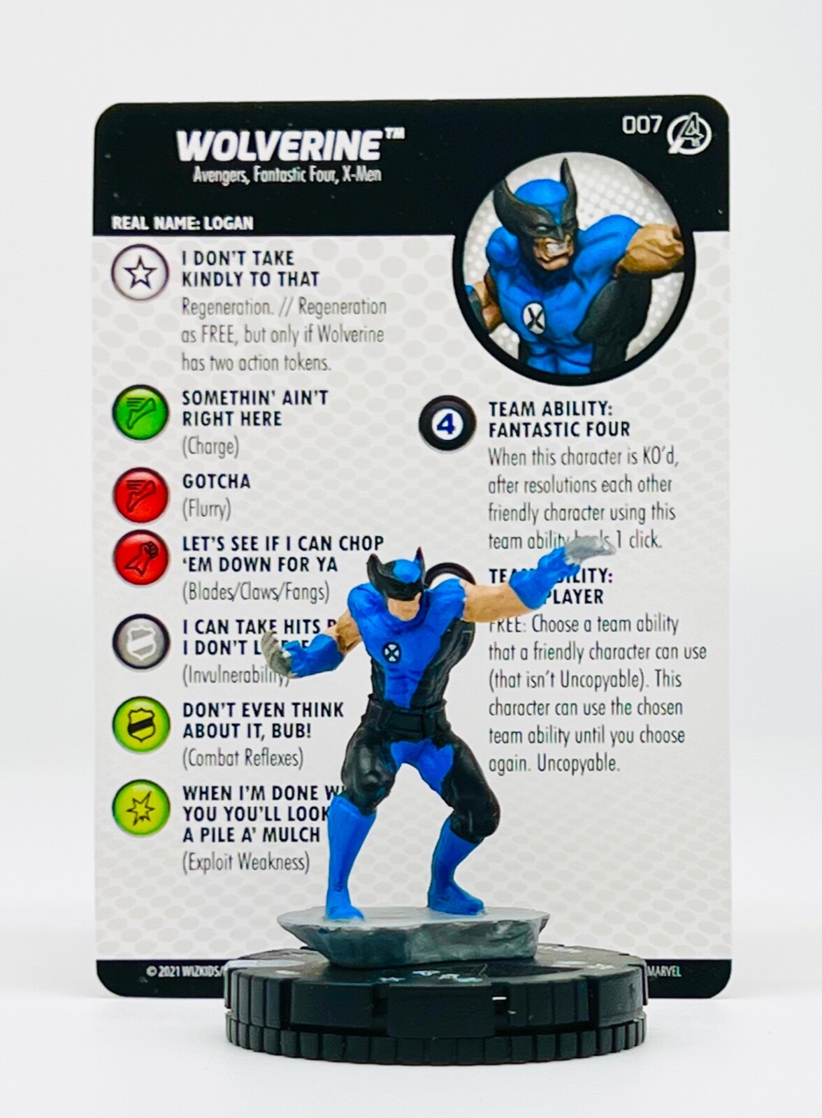 Marvel Heroclix Avengers Fantastic Four Empyre Wolverine #007 w/ Card ...