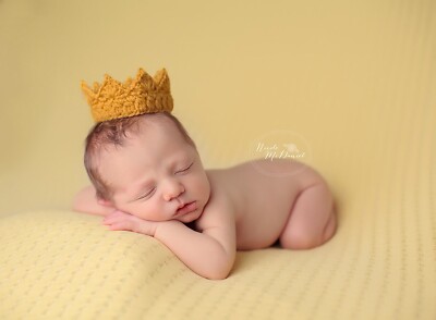Crochet Baby Crown, Newborn Mini PrincCrown Photo Prop Baby Shower Gift ...