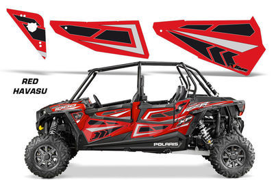 UTV Door Graphics Inserts for Polaris RZR 1000 Pro Armor Doors (4) RED ...