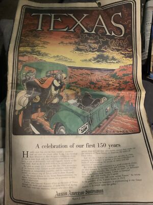 Austin American Statesman. March 2, 1986. Texas 150th Anniversary. Very ...