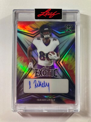 2022 Leaf Exotic Isaiah Likely Parrot 3/7 Auto Rookie Card RAVENS!!! | eBay