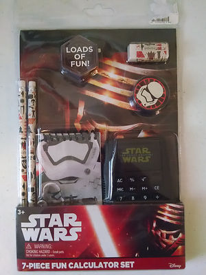 Star Wars The Force Awakens Disney 7-piece fun calculator set NEW | eBay