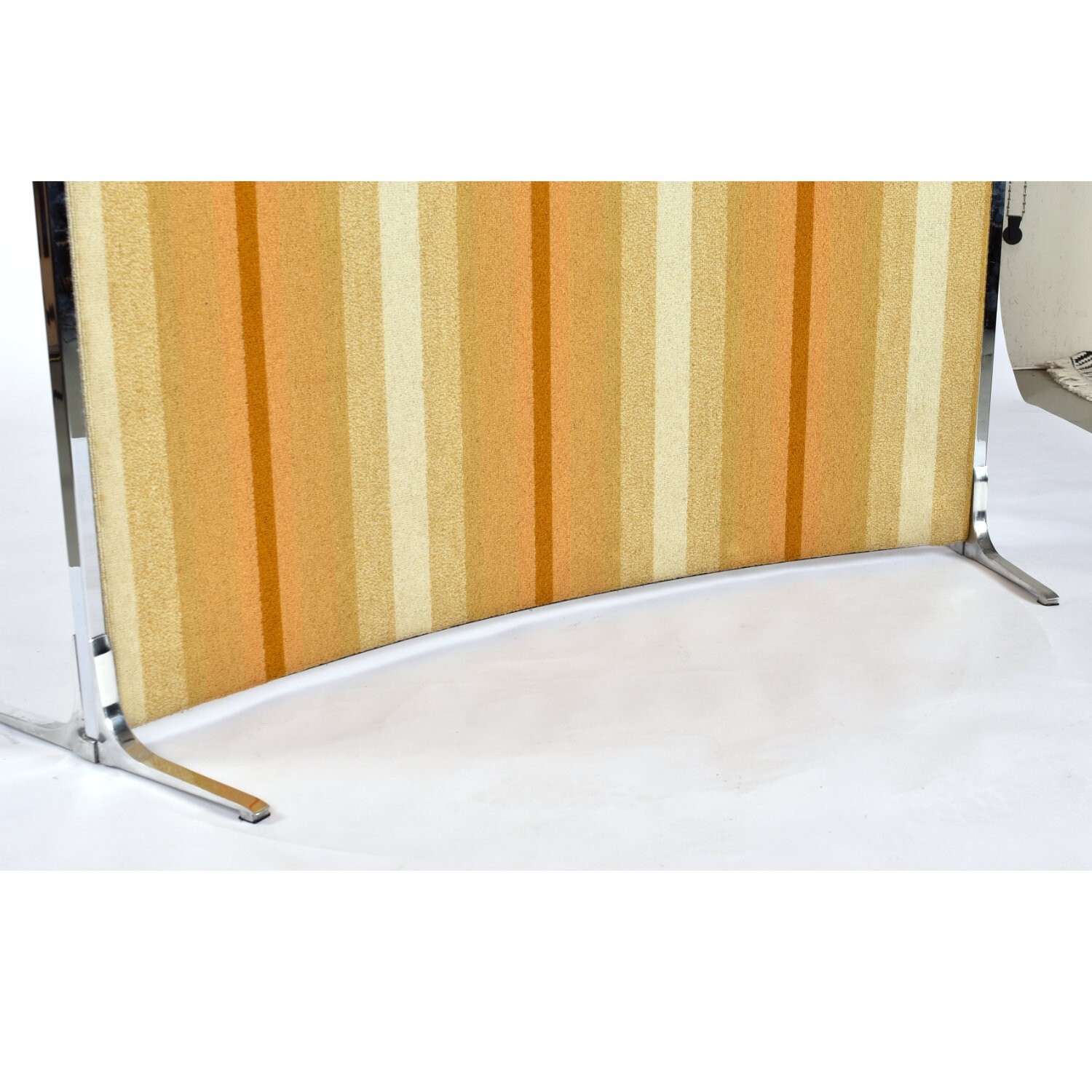 Knoll Orange and Yellow Striped Mid-Century Modern Room Divider Screen ...