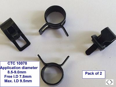 CONSTANT TENSION CLIP/CLAMP BAND - CTC 10078 x 2 App.diameter Min.8.5-9 ...