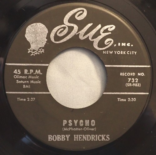 HEAR IT 60's R&B 45 rpm record Bobby Hendricks "Psycho" from 1960 | eBay
