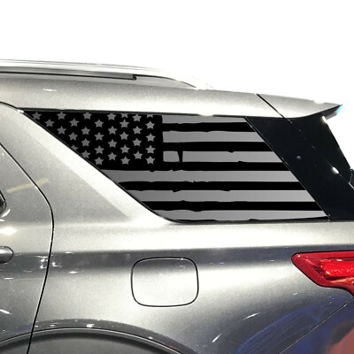 Distressed USA Flag Decals for Ford Explorer 3rd window Sport 2020-2022 ...