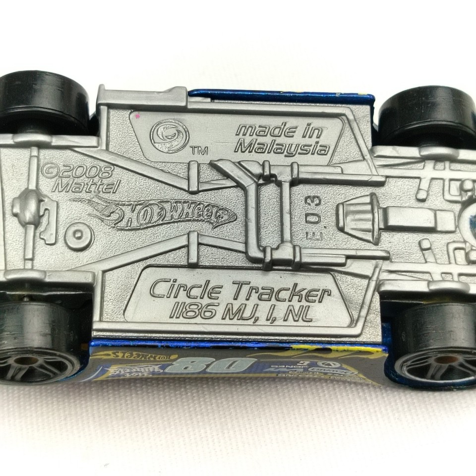 Hot Wheels Sports Car Circle Tracker 2008 Blue Yellow 08 Race Car Tuner ...