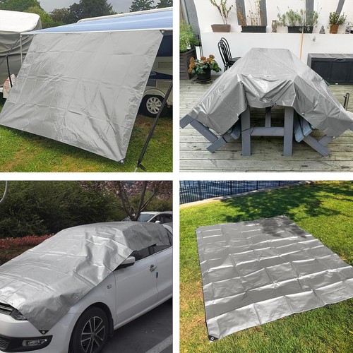 2x2.5M Waterproof Tarp (2PCS) - Heavy-Duty for Camping/Garden Use ...