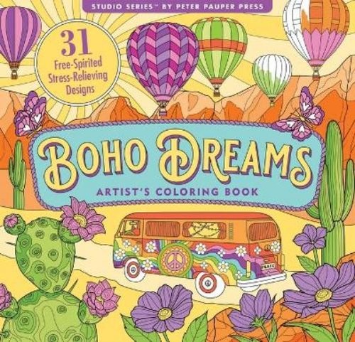 Boho Dreams Adult Coloring Book (31 Stress-Relieving Designs ...