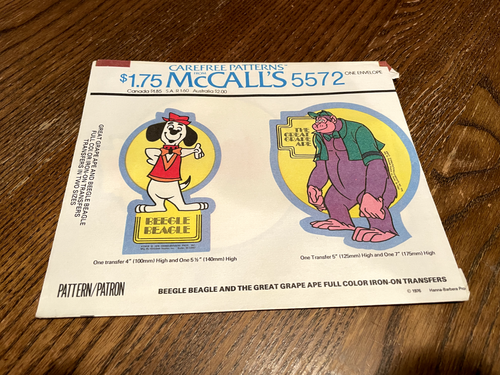 Beegle Beagle & The Great Ape vintage iron on transfers. 1976 Hanna ...