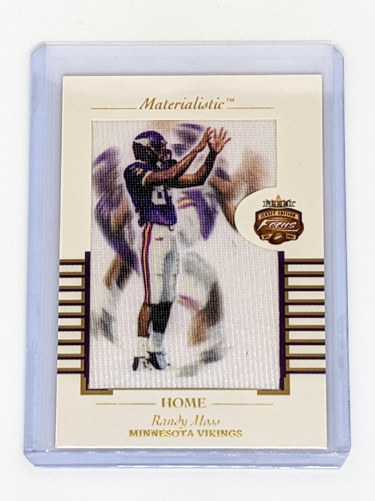 2002 Fleer Focus Jersey Edition Materialistic Home #11 Randy Moss ...