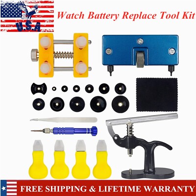 Watch Battery Replace Tool Kit Watch Back Remover Tool Watch Press Set ...
