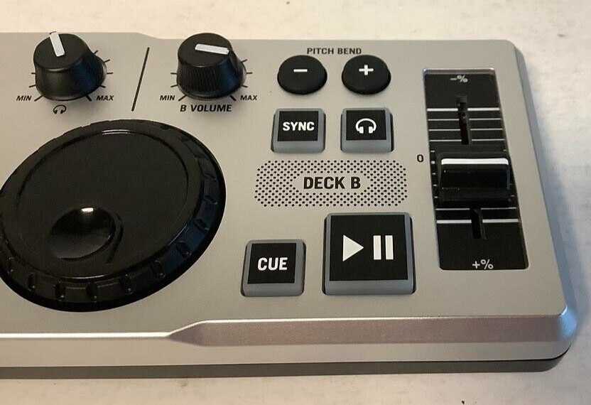 Numark DJ2GO Ultra Portable MIDI Capable Silver DJ Controller USB for ...