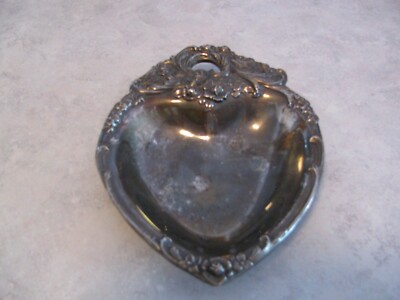 Vintage Leonard Silverplate Heart with Roses Serving Dish | eBay