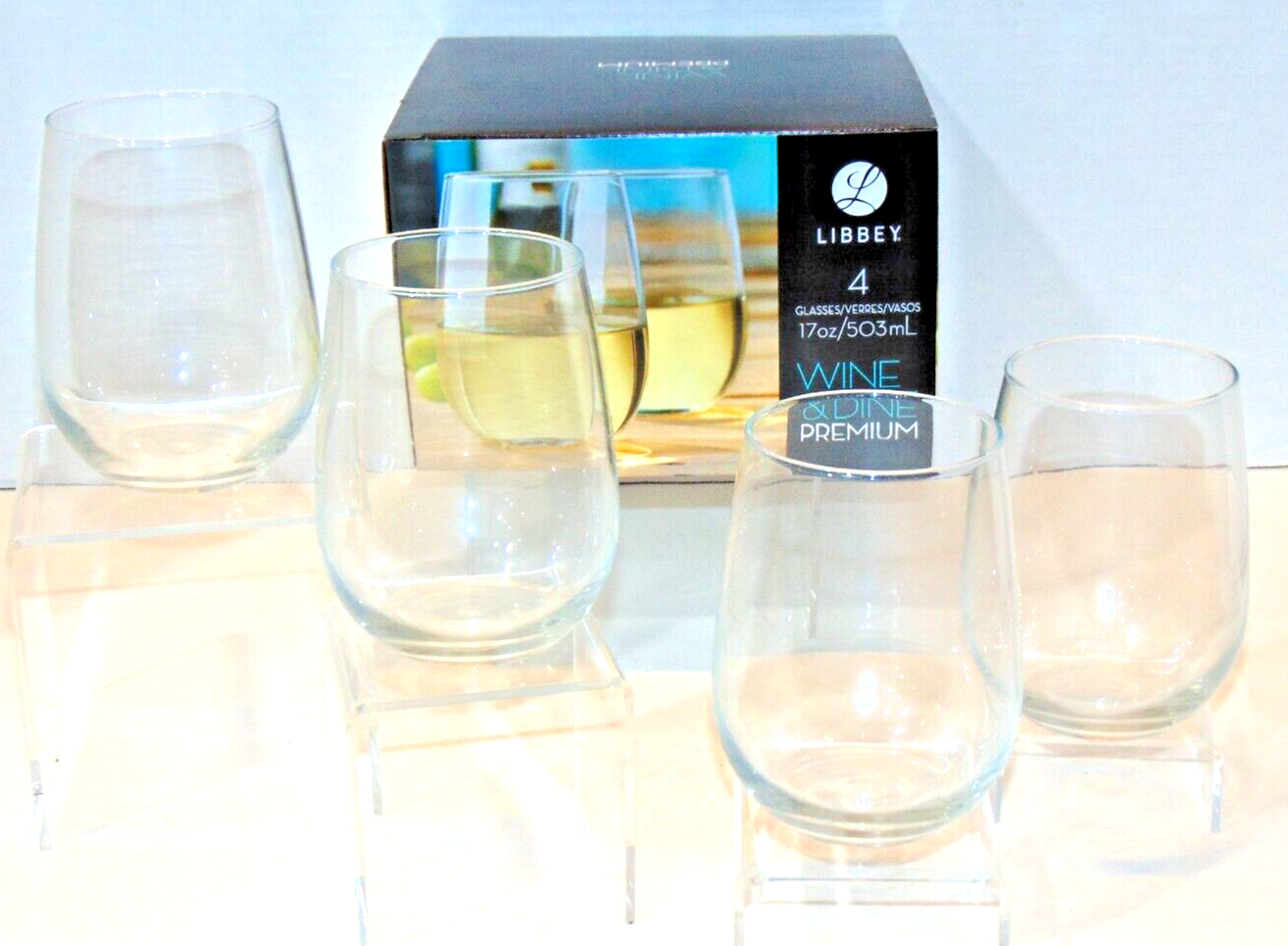 Libbey (Wine & Dine Premium) Set of 4 Glasses 17oz. for sale online | eBay