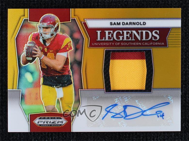 Sam Darnold 2024 Prizm Draft Picks #LPA-SD Legends Patch Autographs ...