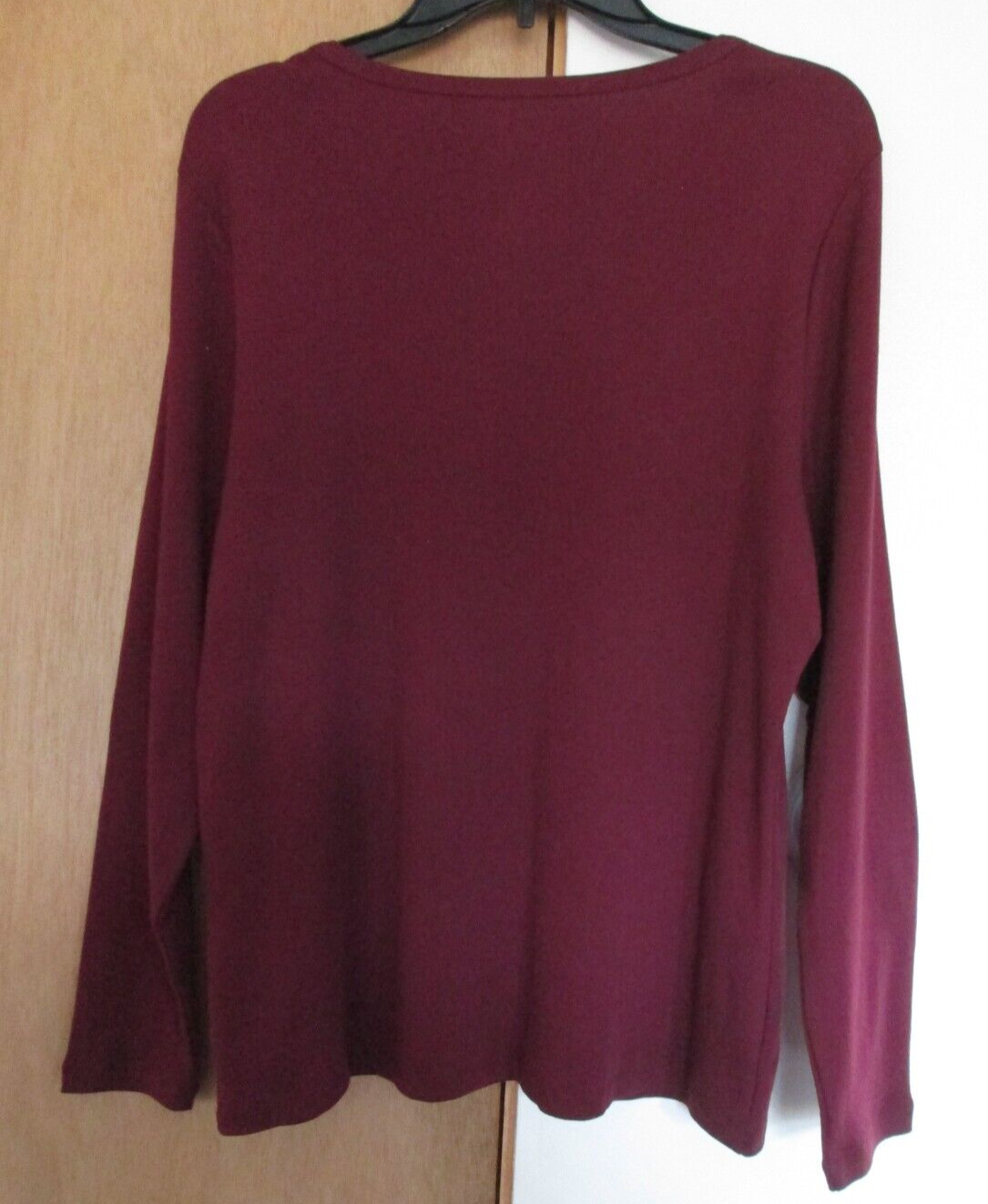 St. John's Bay-Women's Size XL Crew Neck Long Sleeve Cotton T-Shirt ...