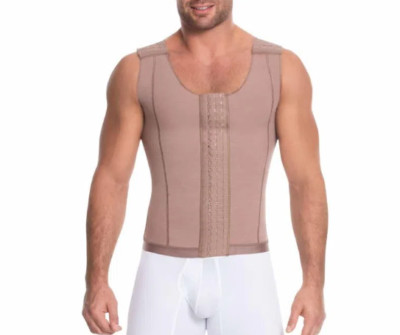 Fajate Men's Post-Surgical Fajas Vest-Type Girdle with High Compression ...