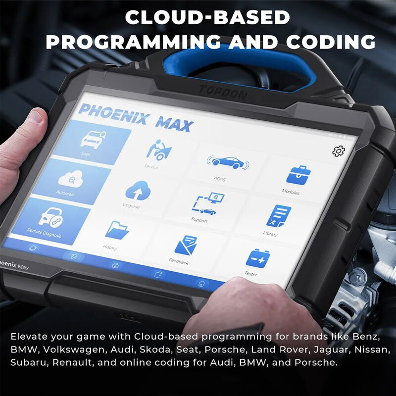 TOPDON Phoenix Max Scanner Kit – Oscilloscope, ECU Coding, Key ...
