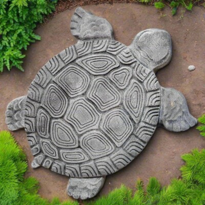 Turtle Stepping Stone - Concrete Garden Decor - Turtle Garden Stone | eBay