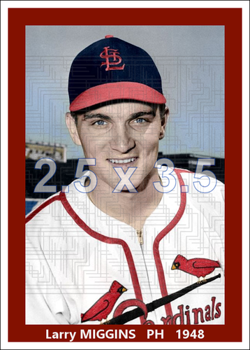 Larry Miggins - 1948 St. Louis Cardinals - choose a style - colorized ...