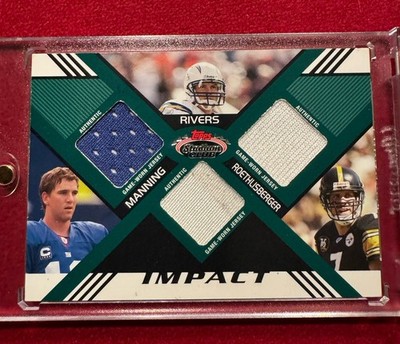 2008 Topps Stadium Club Impact Relic #/50- Manning , Rivers ...
