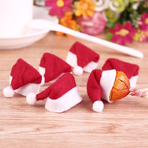 Mini Santa Claus Lollipop Hat Christmas Candy Cover Gift for Kids ...
